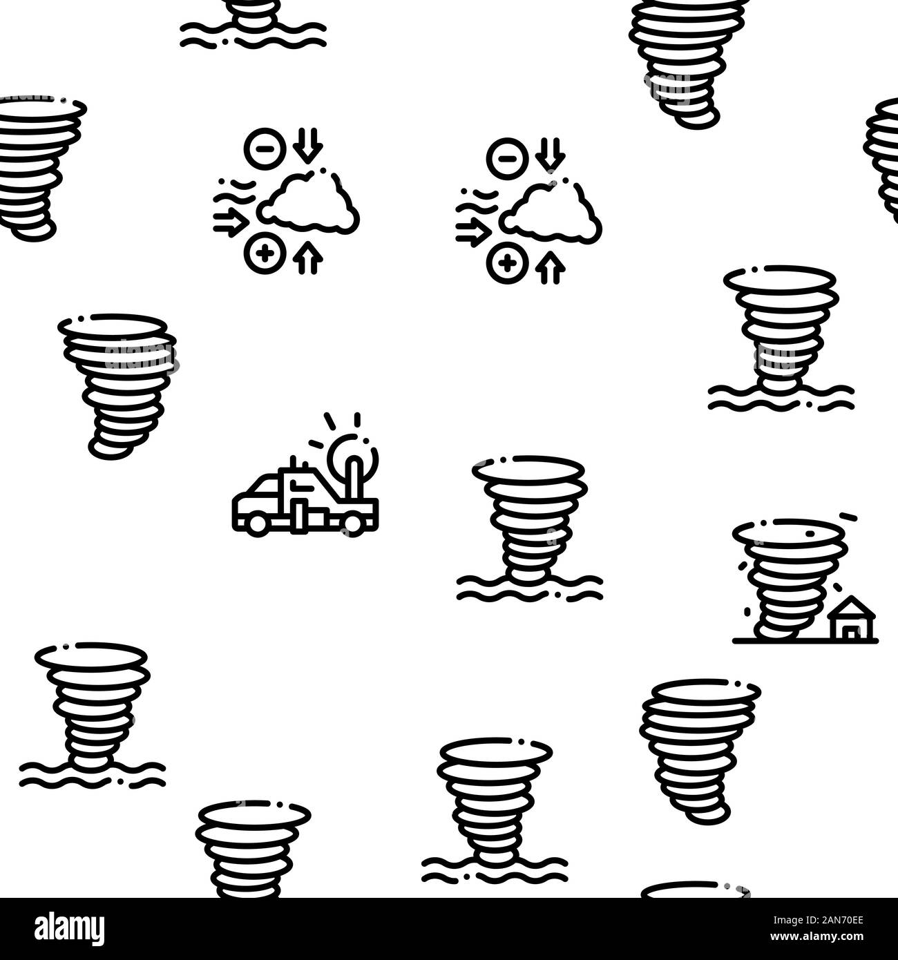 Tornado And Hurricane Seamless Pattern Vector Stock Vector Image & Art ...