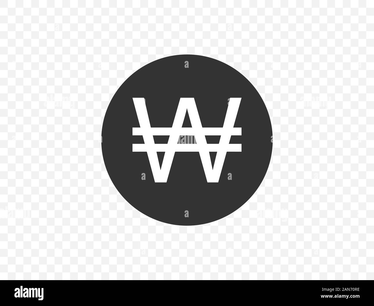 Korean won icon. Vector illustration, flat design Stock Vector Image ...
