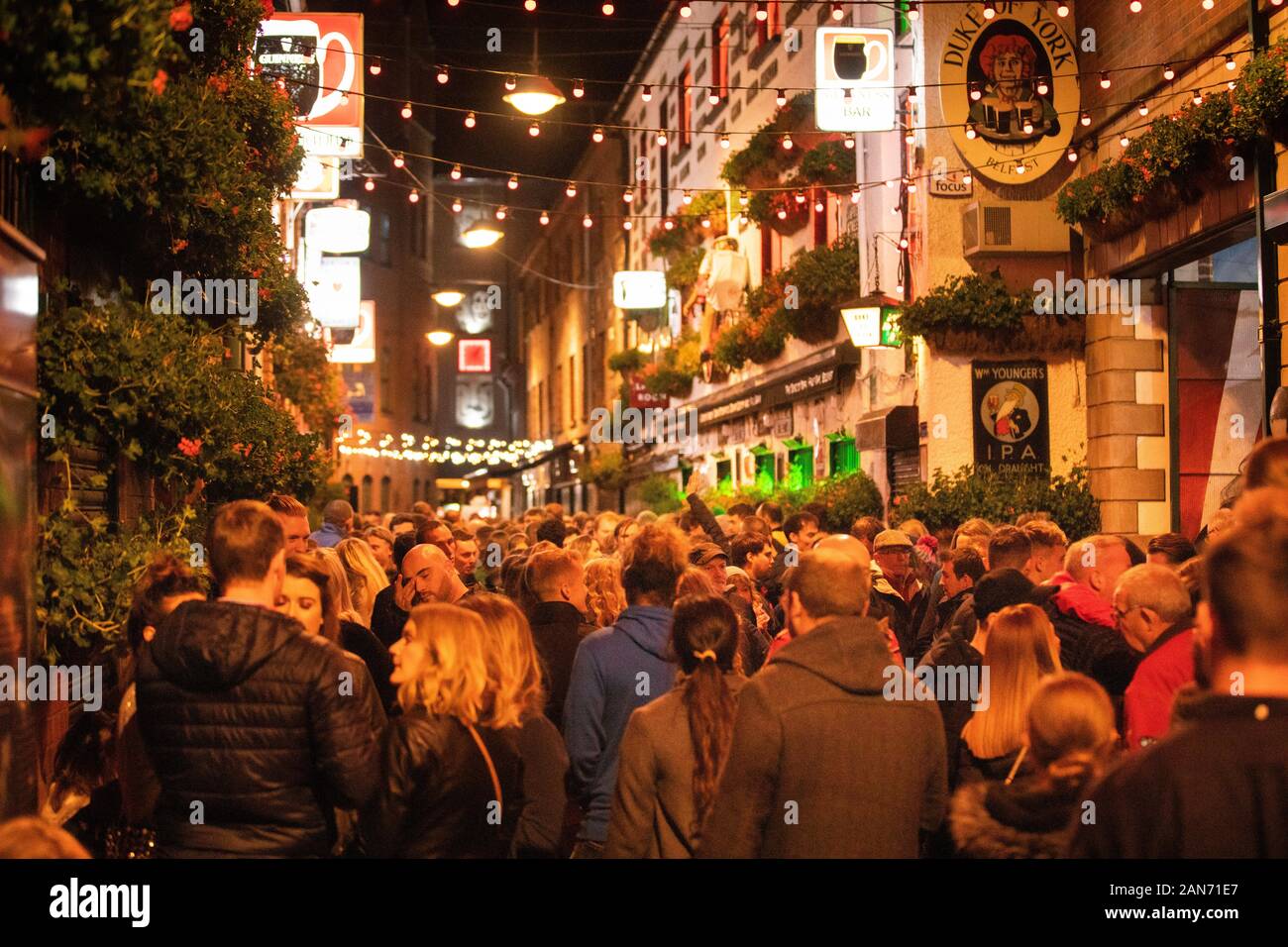 Belfast Culture night outside the Duke of York Stock Photo - Alamy