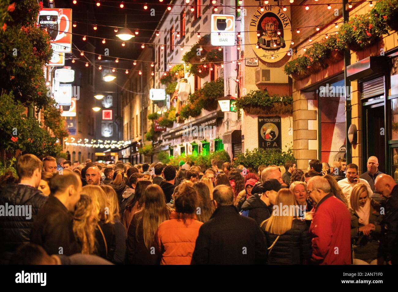 Belfast Culture night outside the Duke of York Stock Photo - Alamy