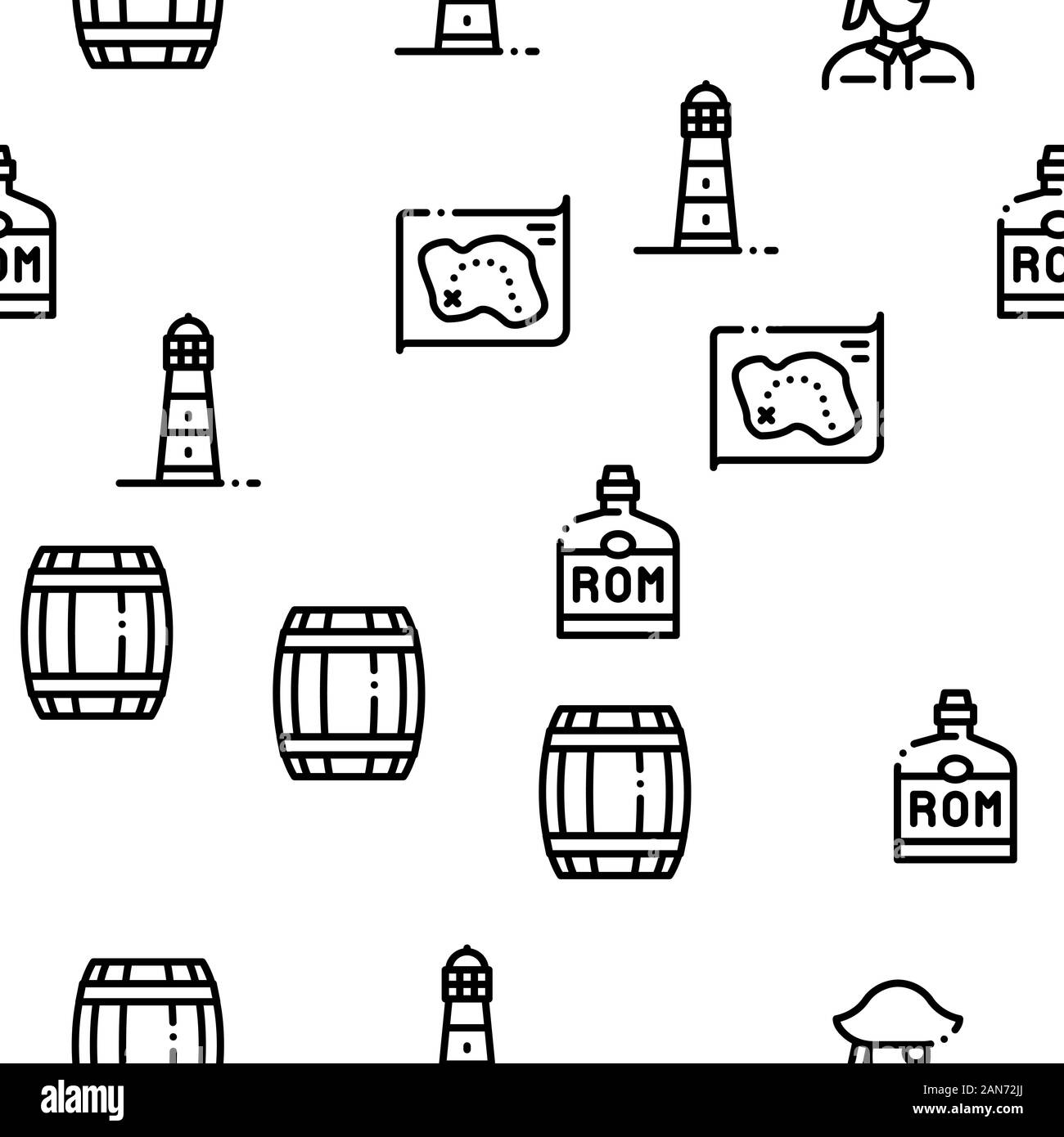 Pirate Sea Bandit Tool Seamless Pattern Vector Stock Vector Image & Art ...