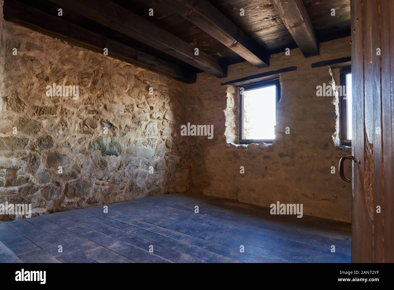 Interior of a room from a medieval fortress Stock Photo - Alamy