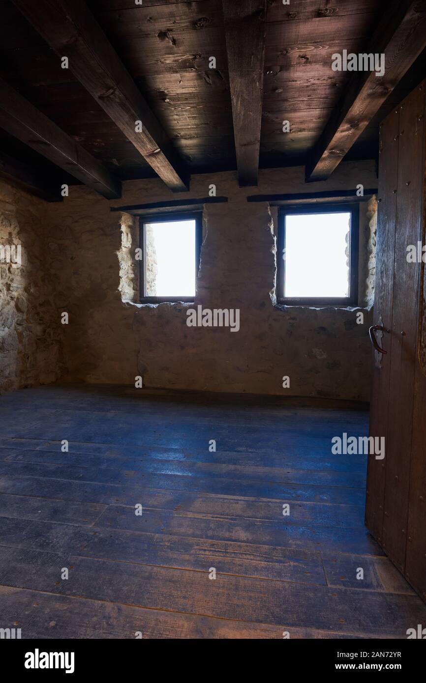Interior of a room from a medieval fortress Stock Photo - Alamy