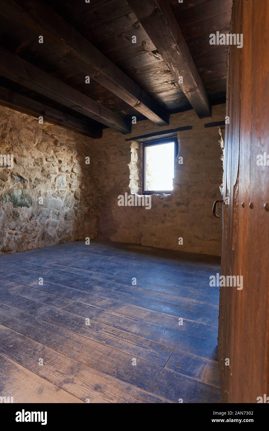 Interior of a room from a medieval fortress Stock Photo - Alamy