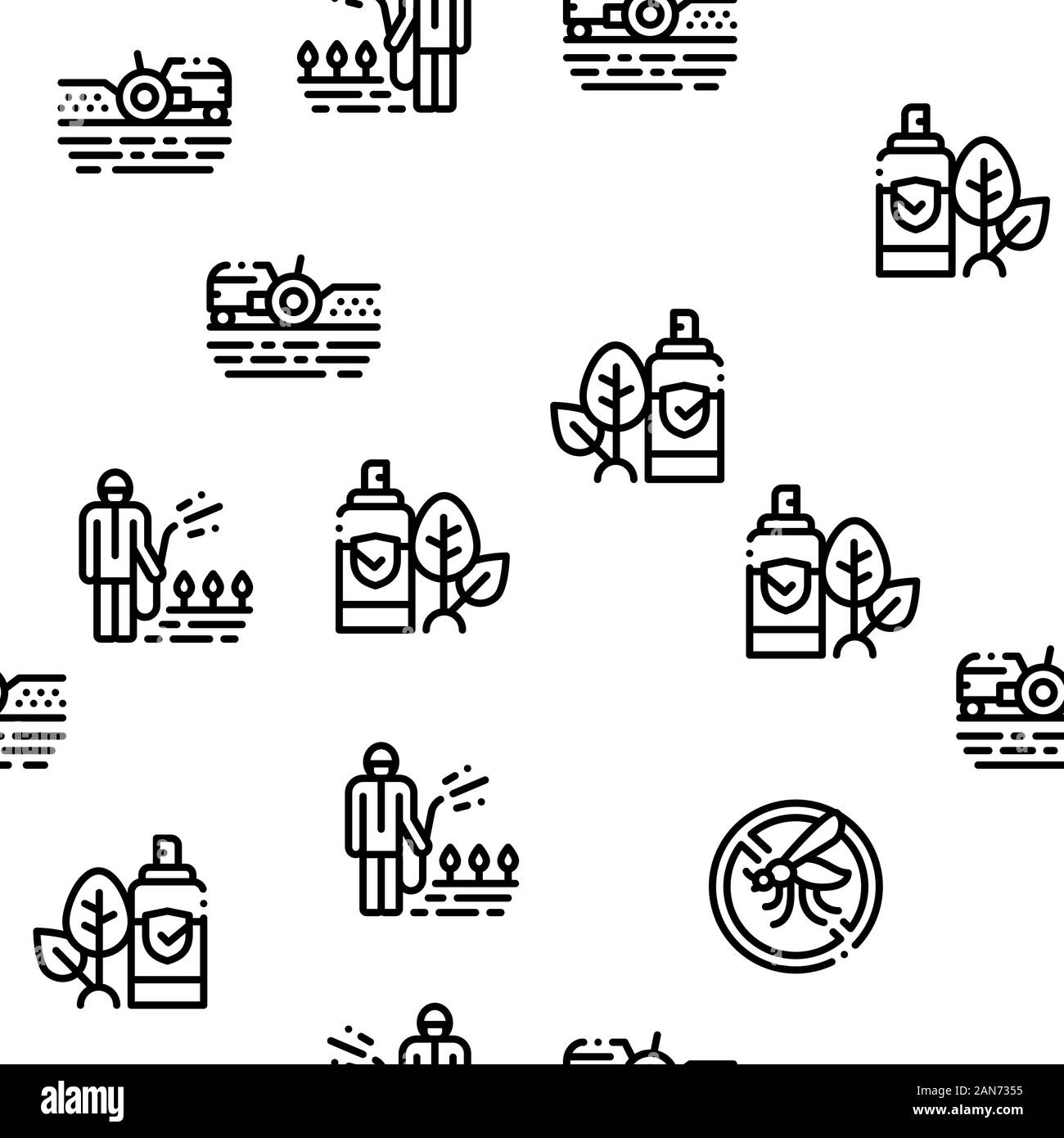 Pesticides Chemical Seamless Pattern Vector Stock Vector Image & Art ...