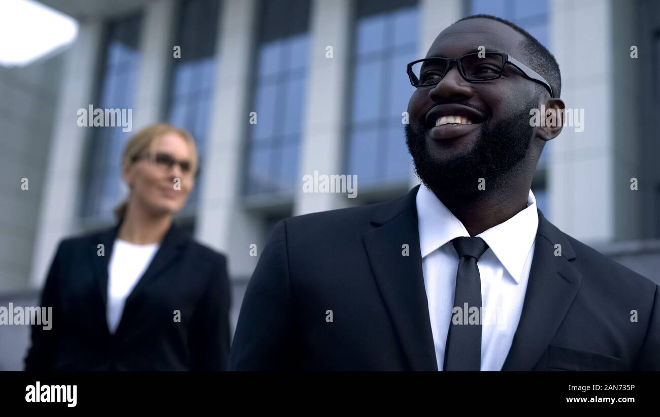 Business people looking afar, concept of self-development, achievement ...