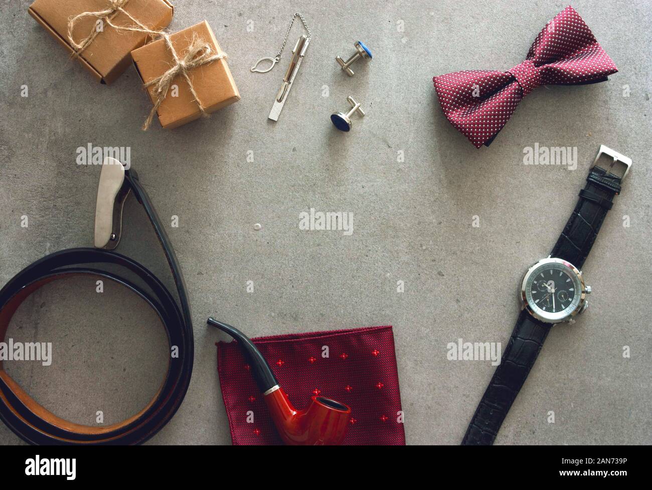 Father's day. Mens things on table. Fathers accesories Stock Photo - Alamy
