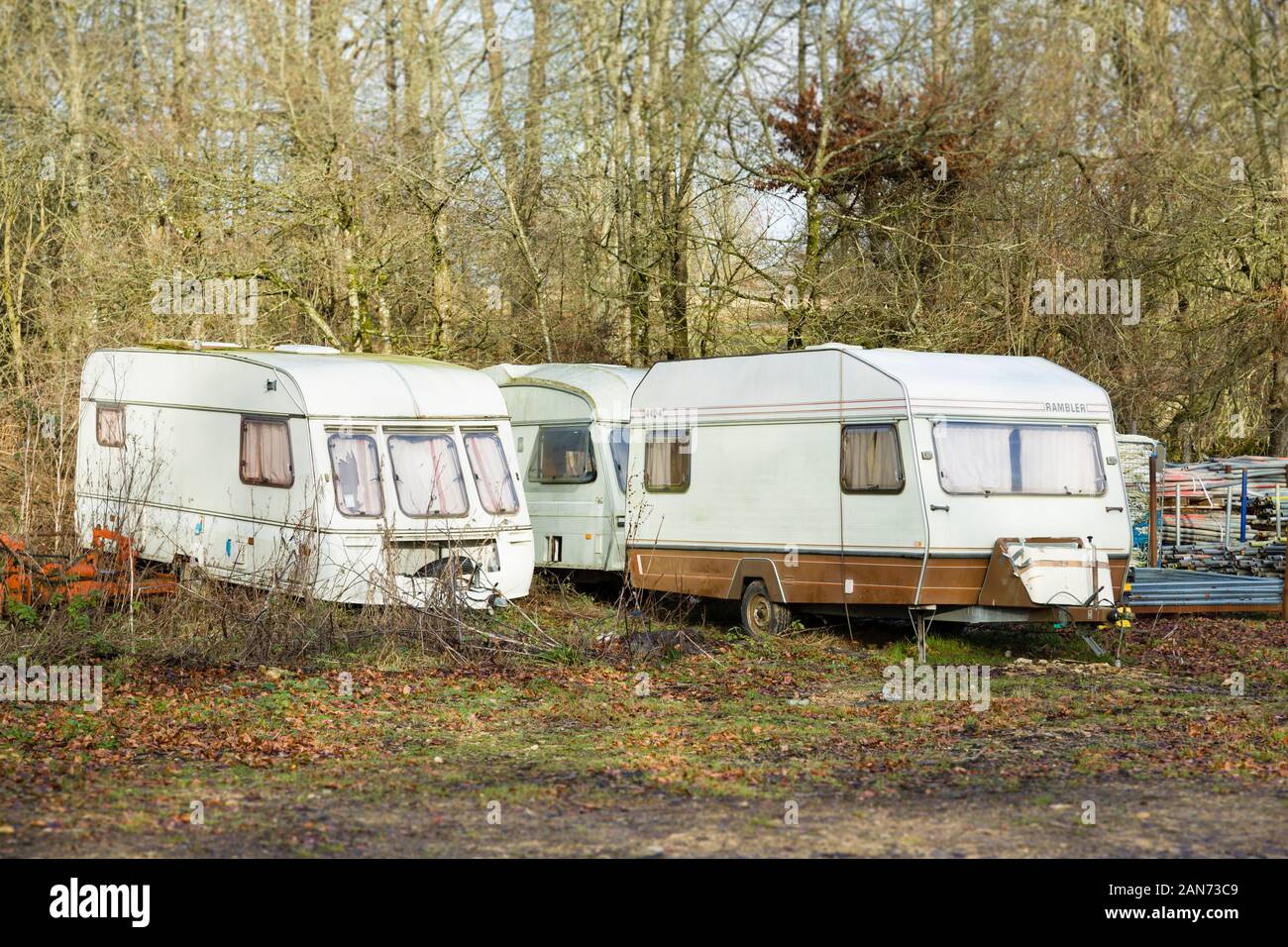 Abandoned caravan park hi-res stock photography and images - Alamy