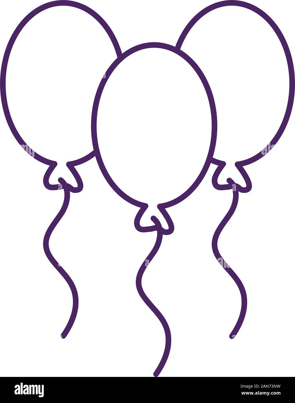 Balloons Helium Floating Isolated Icon Stock Vector Image And Art Alamy