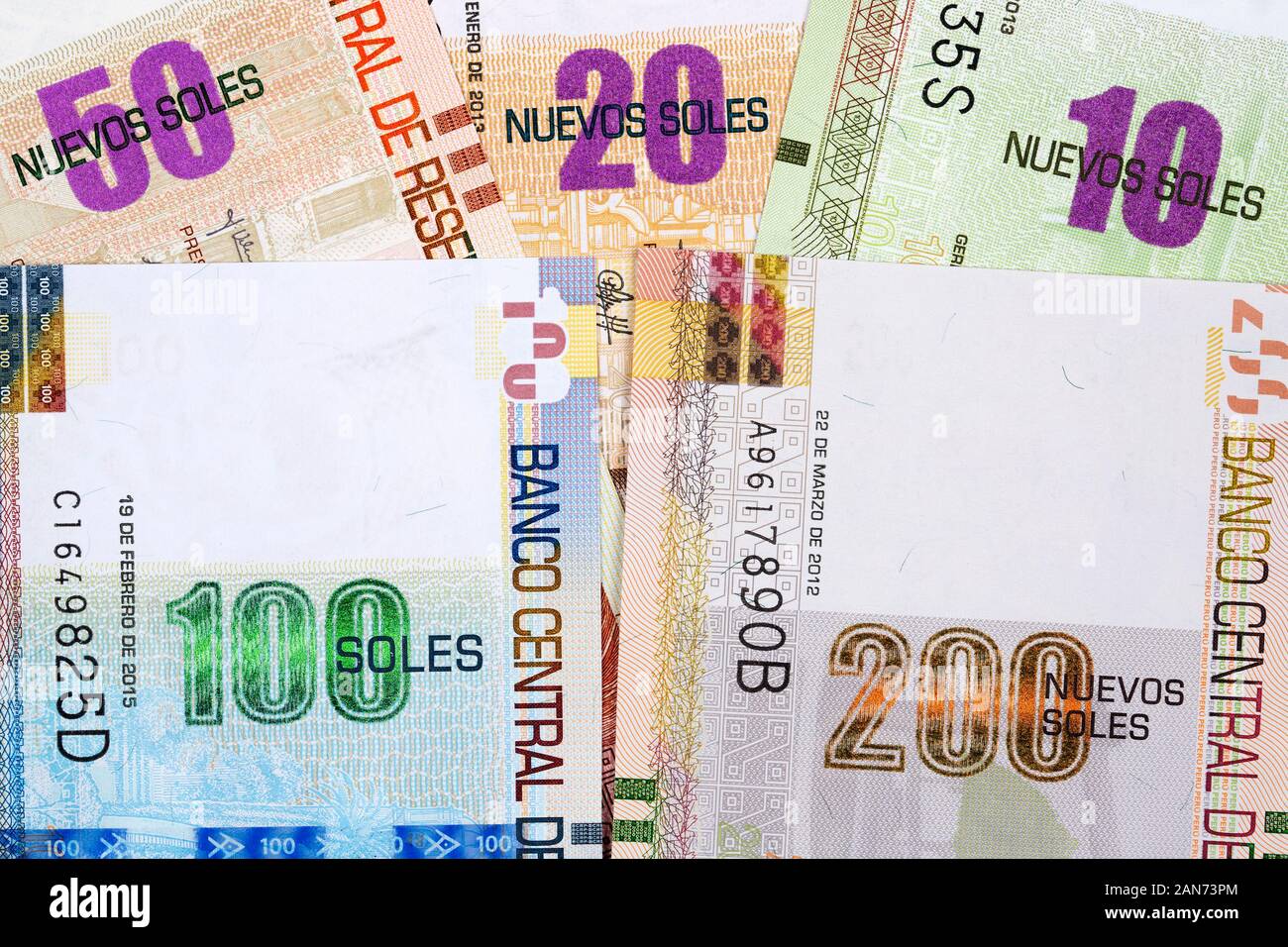 Peruvian money - Sol a business background Stock Photo - Alamy