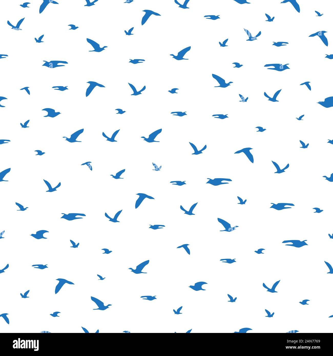 Blue Bird Flying Silhouette