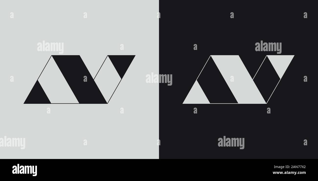 V shape logo template road Stock Vector Images - Alamy