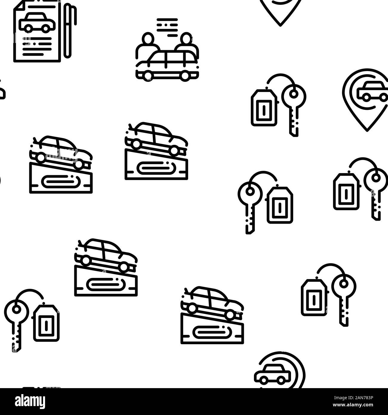 Car Dealership Shop Seamless Pattern Vector Stock Vector Image & Art ...