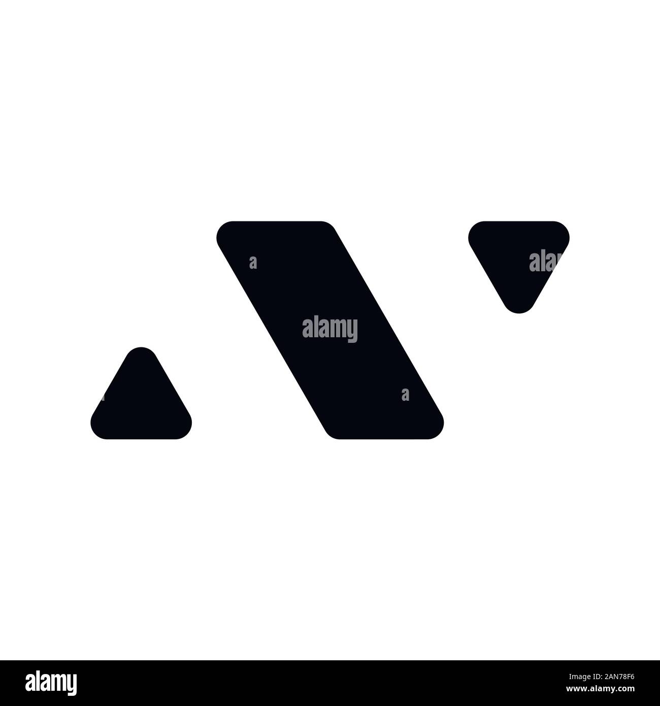 V shape logo template road Stock Vector Images - Alamy