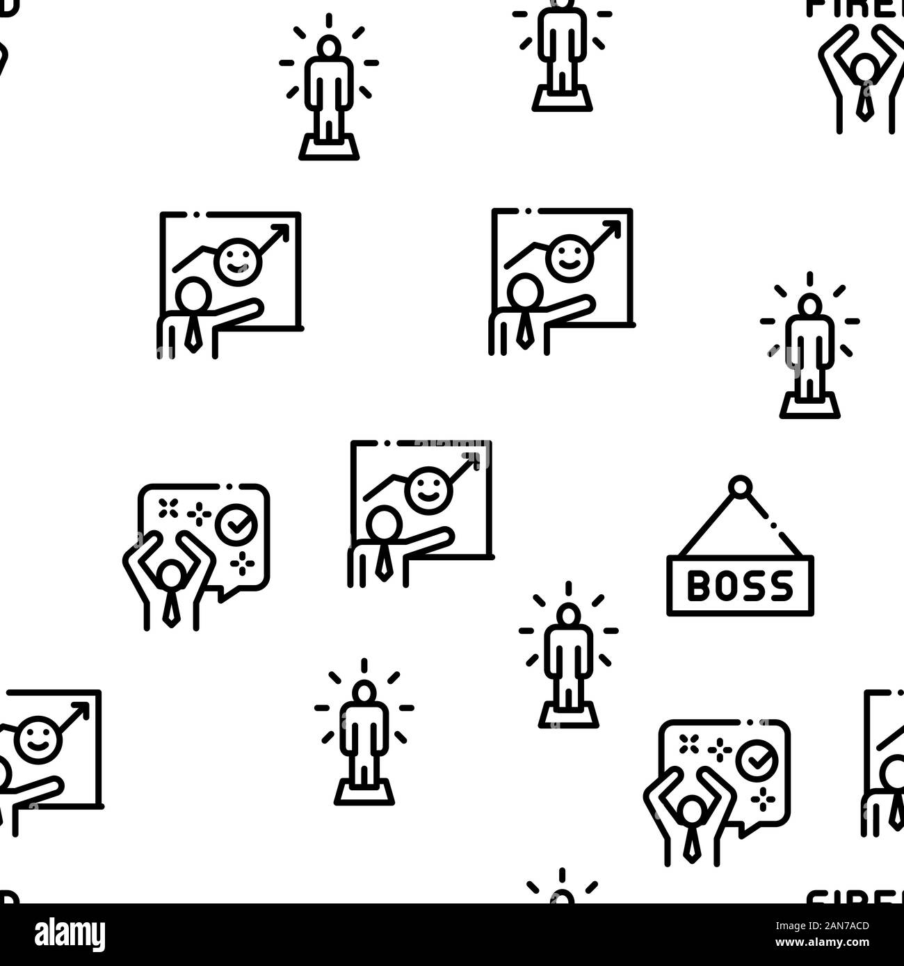 Boss Leader Company Seamless Pattern Vector Stock Vector Image & Art ...