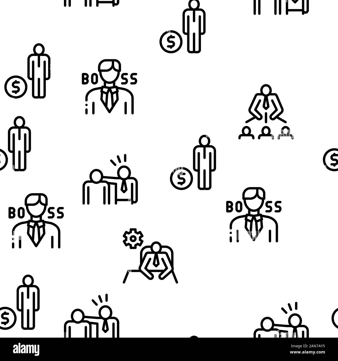 Boss Leader Company Seamless Pattern Vector Stock Vector Image & Art ...