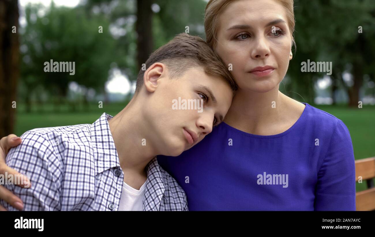 Troubled teen boy mother hi-res stock photography and images - Alamy
