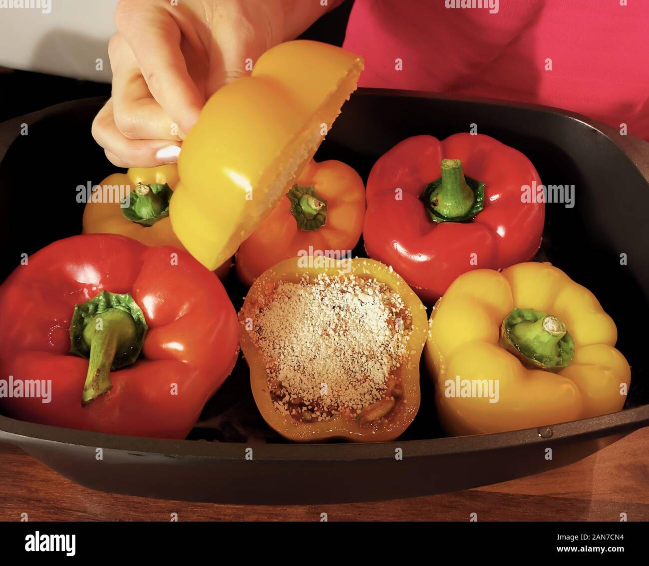 Healthy Eating. Seasonal peperoni cooked in switzerland Stock Photo - Alamy