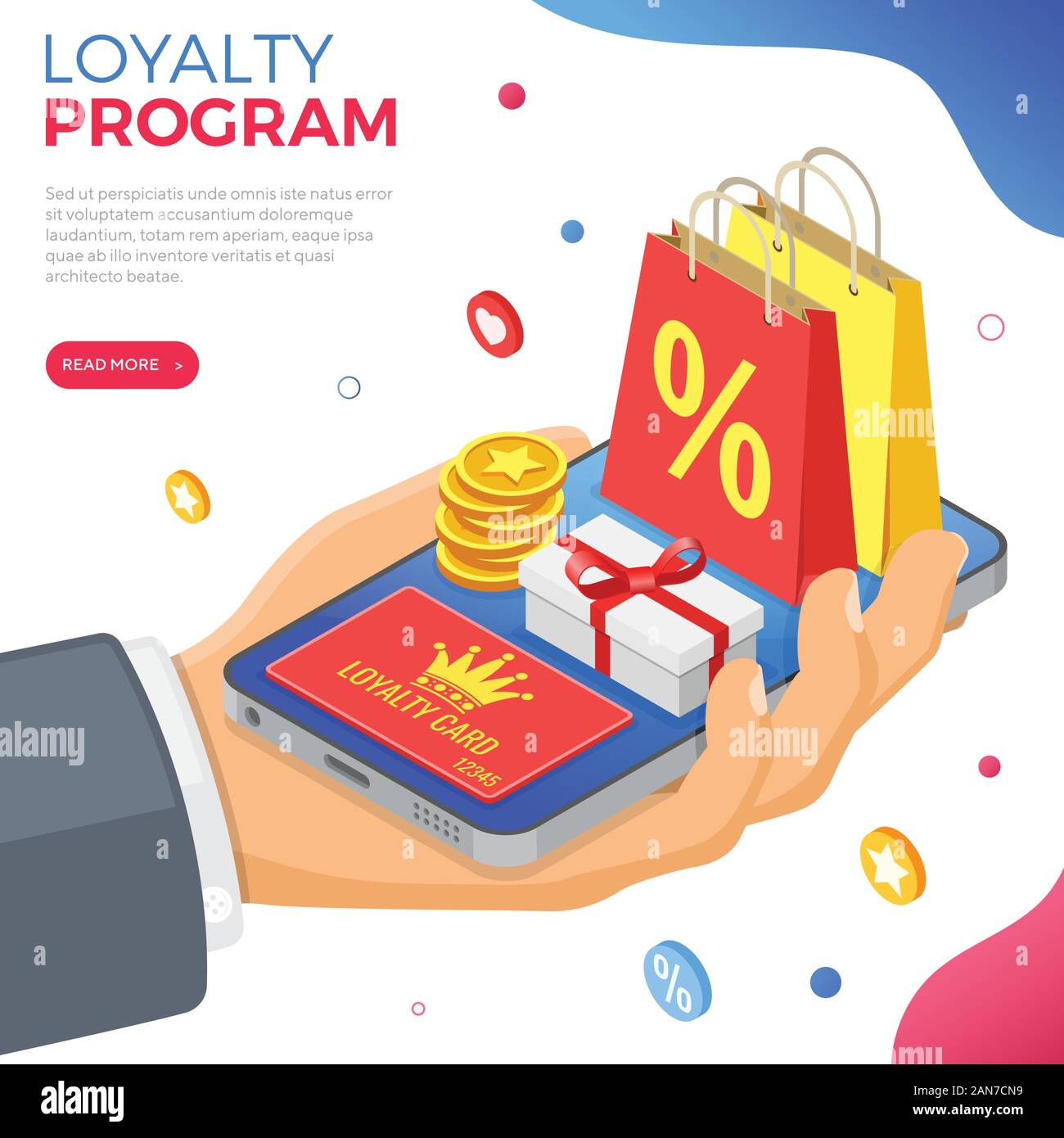 Customer Loyalty Programs Banner Stock Vector Image & Art - Alamy