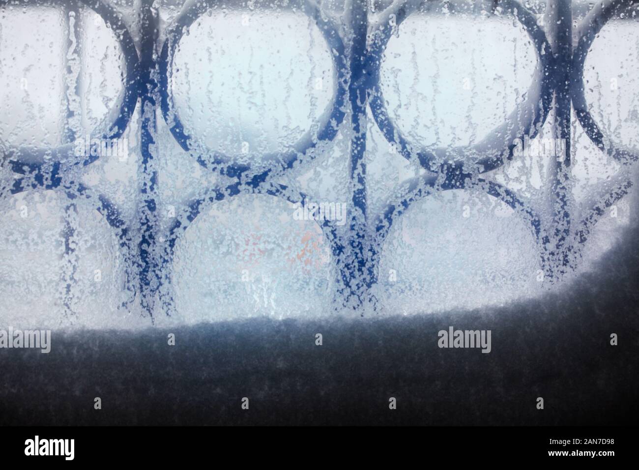 window covered by wet snow Stock Photo - Alamy