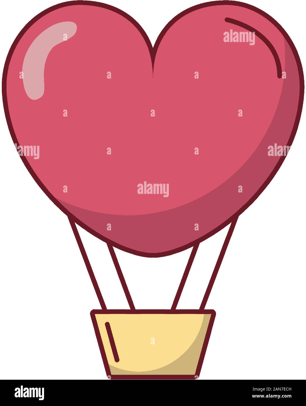 happy valentines day balloon air hot heart Stock Vector Image & Art - Alamy