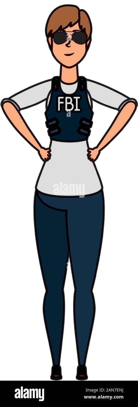 young woman fbi agent character Stock Vector Image & Art - Alamy