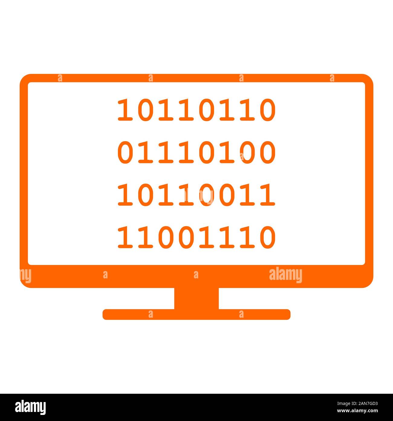 Binary code and screen Stock Photo - Alamy
