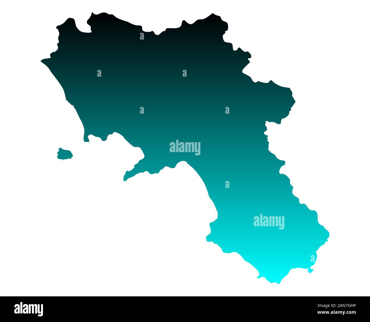 Map of Campania Stock Photo - Alamy