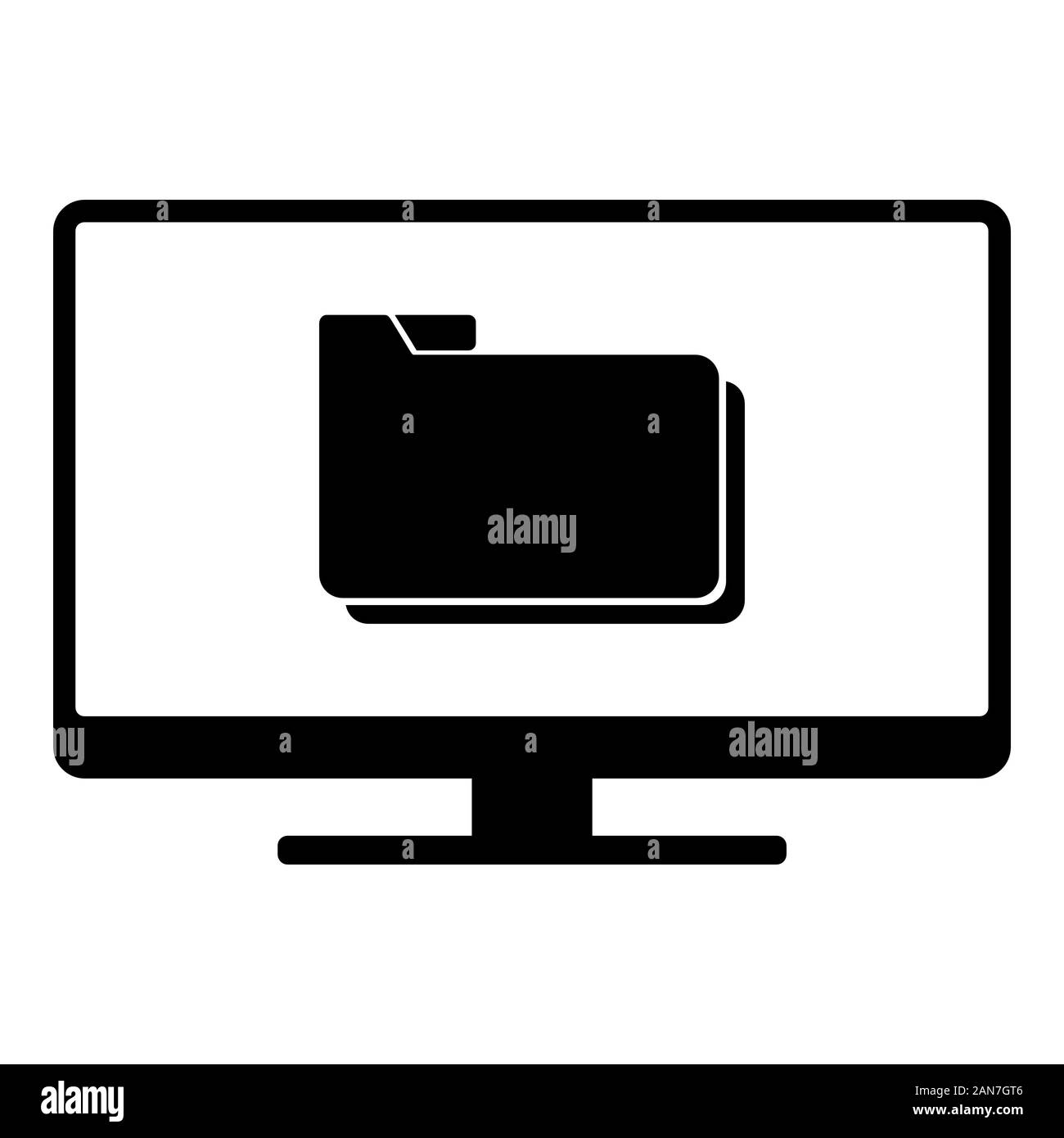 Folder and screen Stock Photo - Alamy