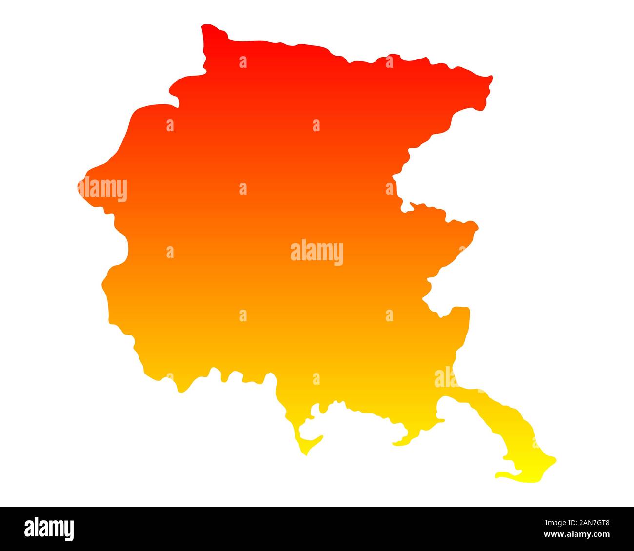 Map of Friuli-Venezia Giulia Stock Photo - Alamy