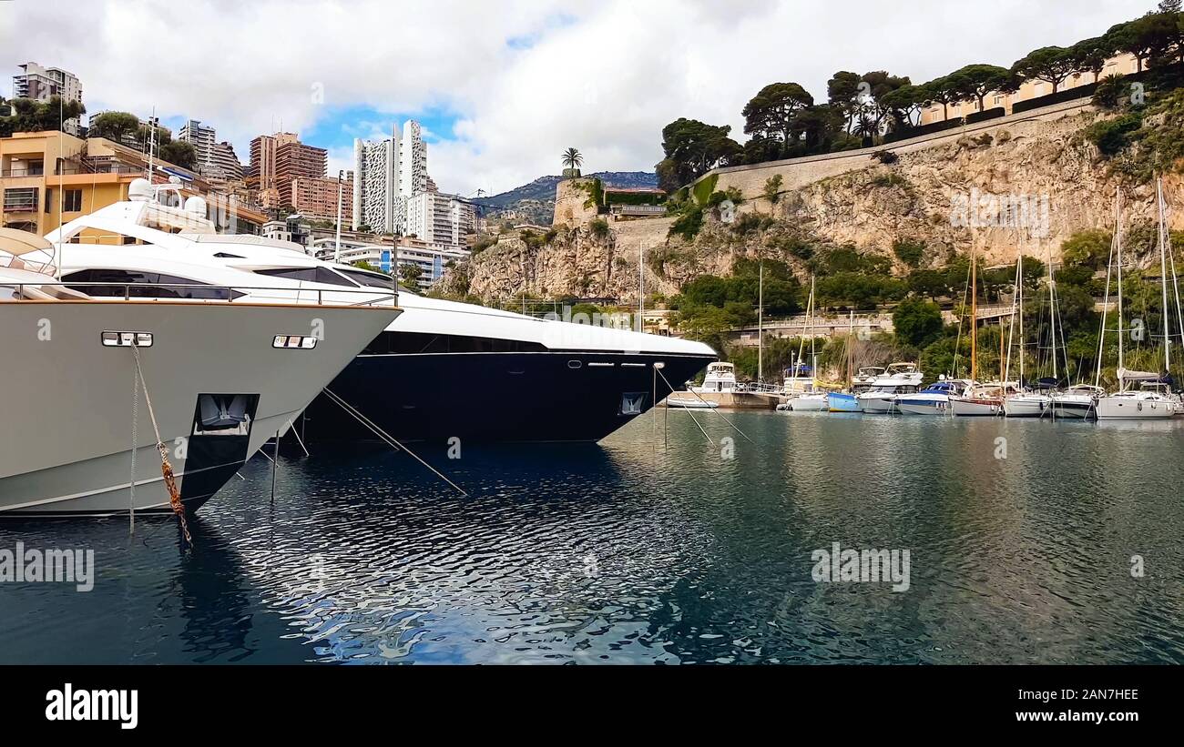 Luxury yachts and boats docked in Nice harbor, summer cruise trip ...