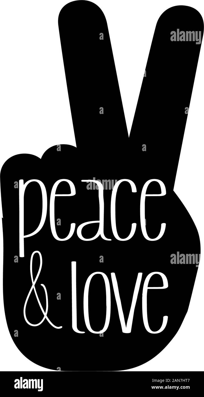 Give peace sign Black and White Stock Photos & Images - Alamy
