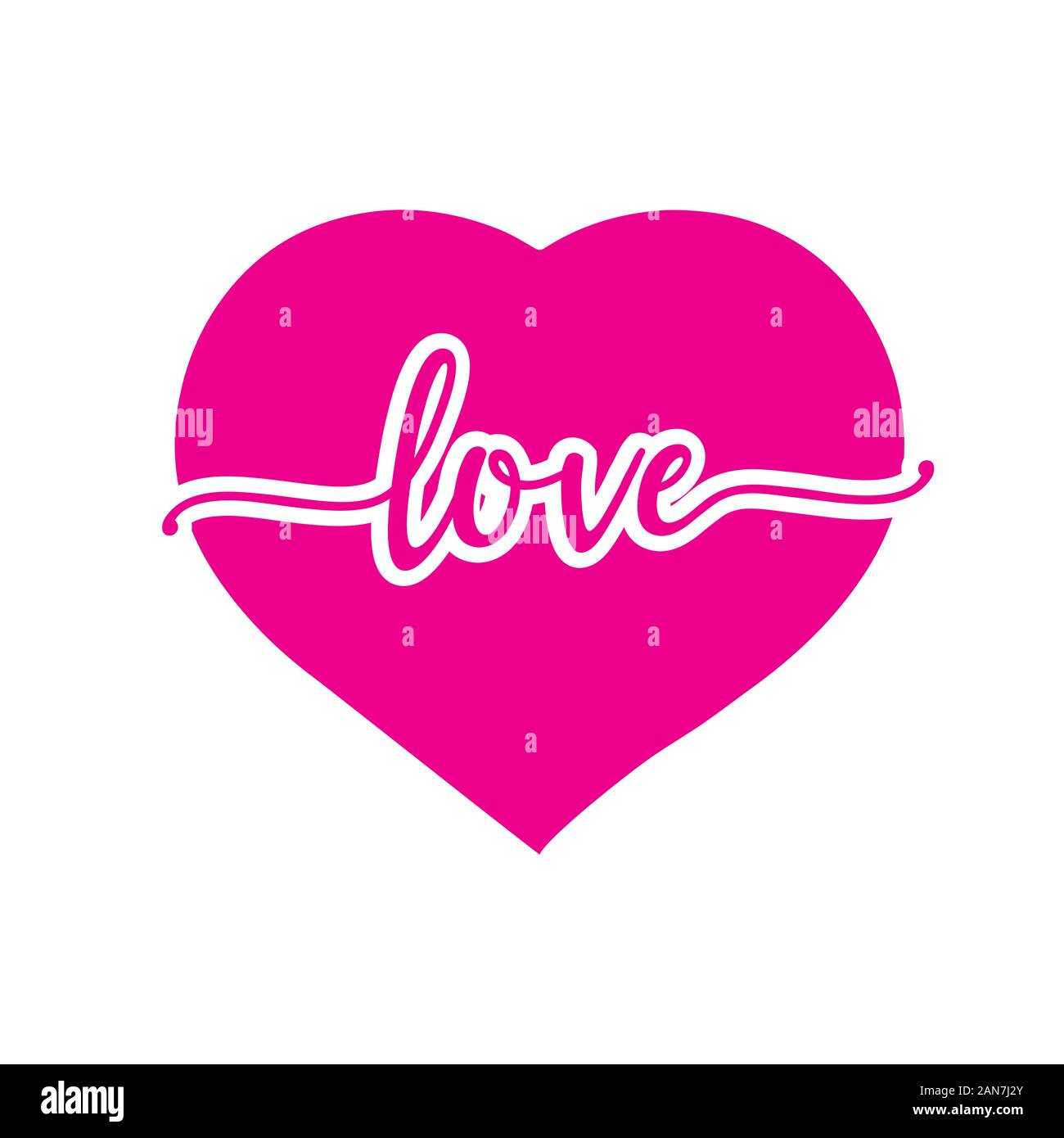 Love, pink Heart vector illustration Design, pink color Stock Vector ...