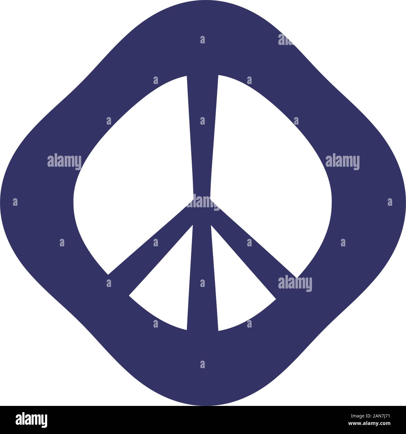 Peace Symbol Vector Icon. peace sign icon. blue color Stock Vector ...