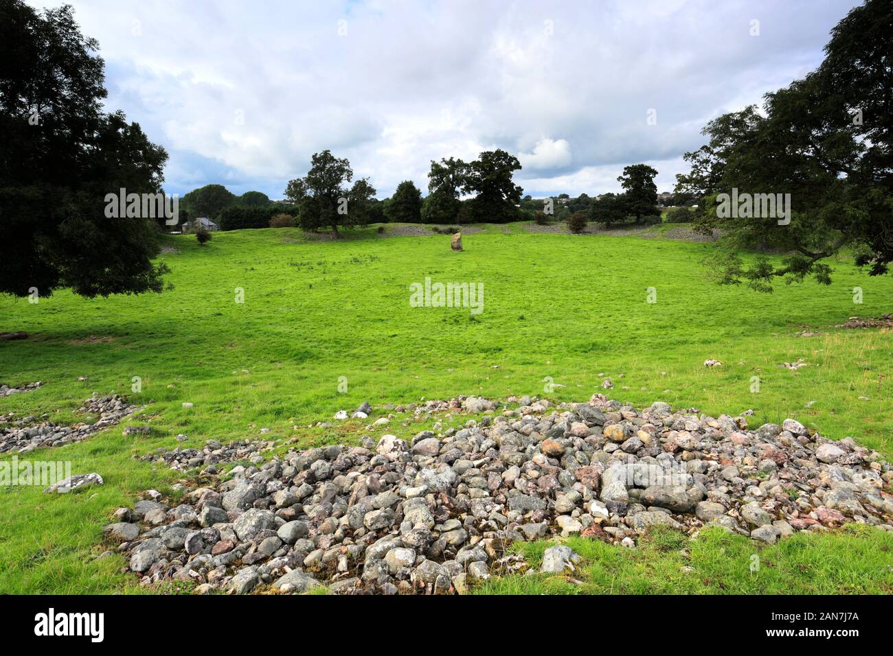 The Mayburgh Henge, a large prehistoric monument near Penrith, Cumbria ...