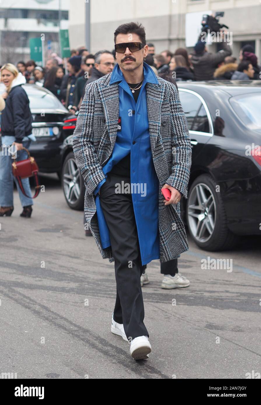 Milan, Italy, 14 January 2020: Alex Badia street style outfit after ...