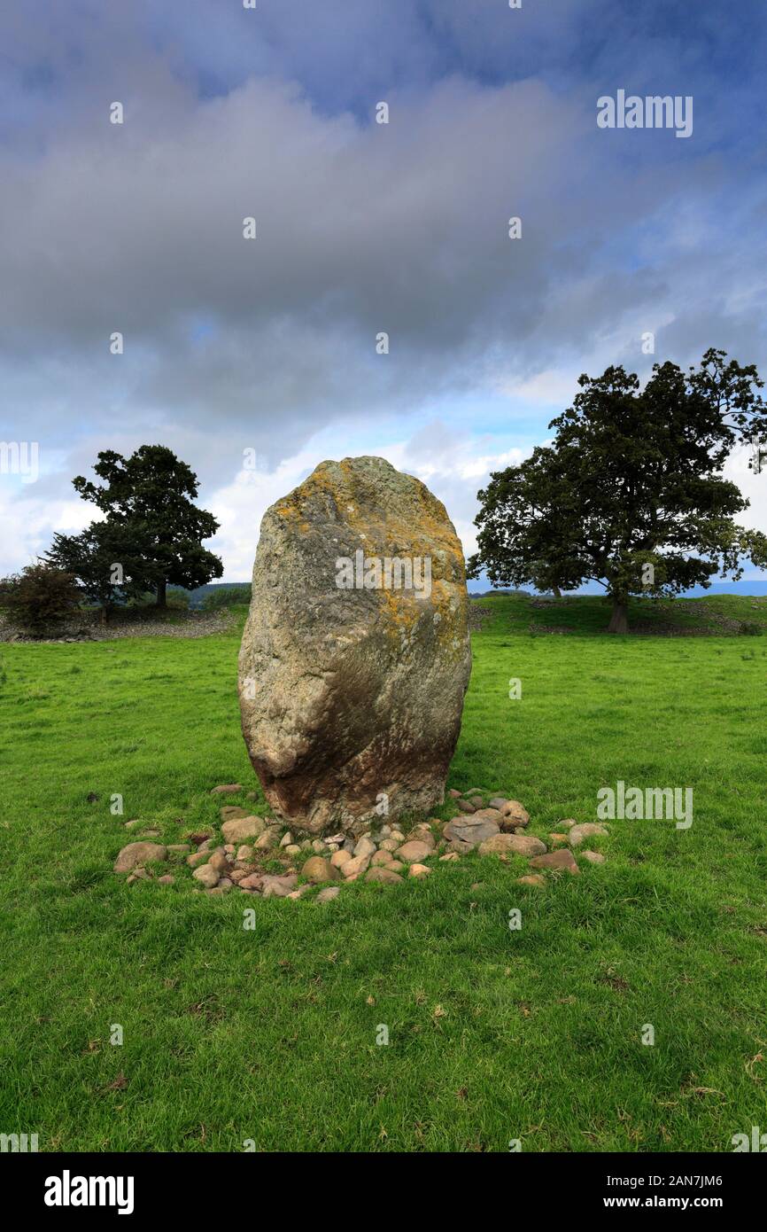 The Mayburgh Henge, a large prehistoric monument near Penrith, Cumbria ...