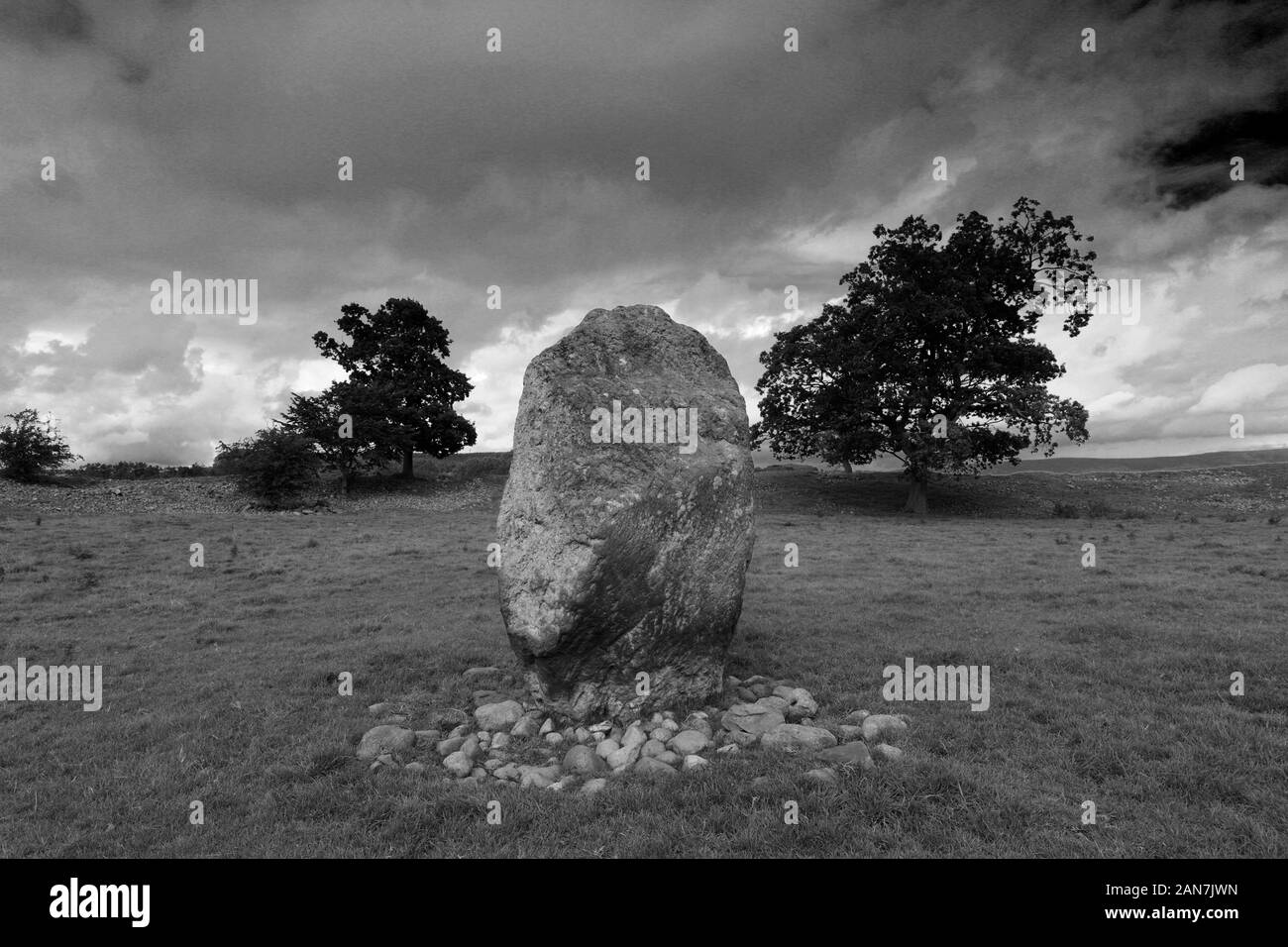 The Mayburgh Henge, a large prehistoric monument near Penrith, Cumbria ...