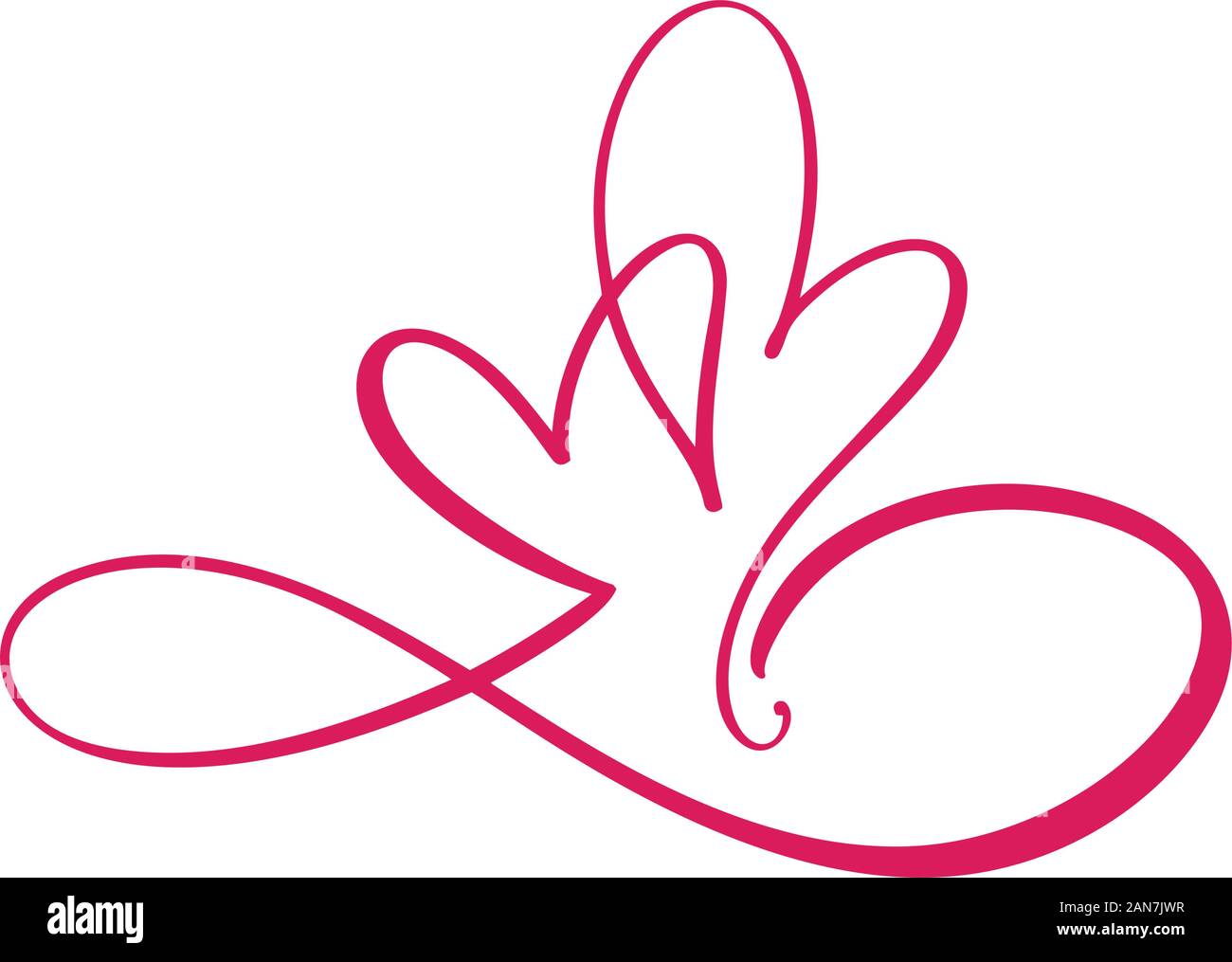 Infinity Symbol With Two Hearts