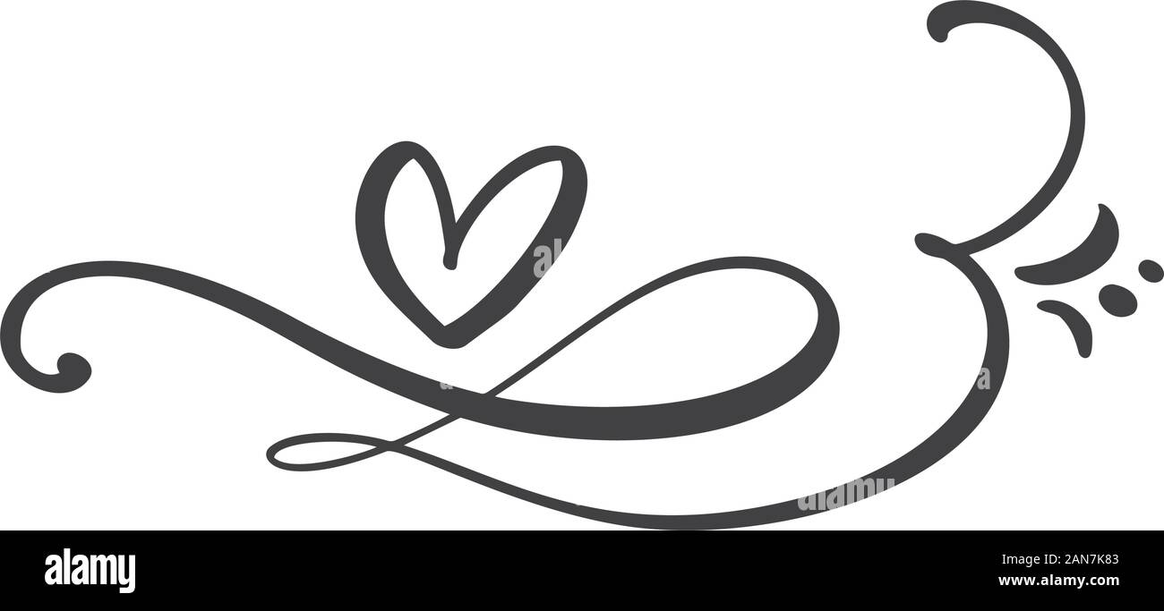 Heart love logo with Infinity sign. Design flourish element for ...