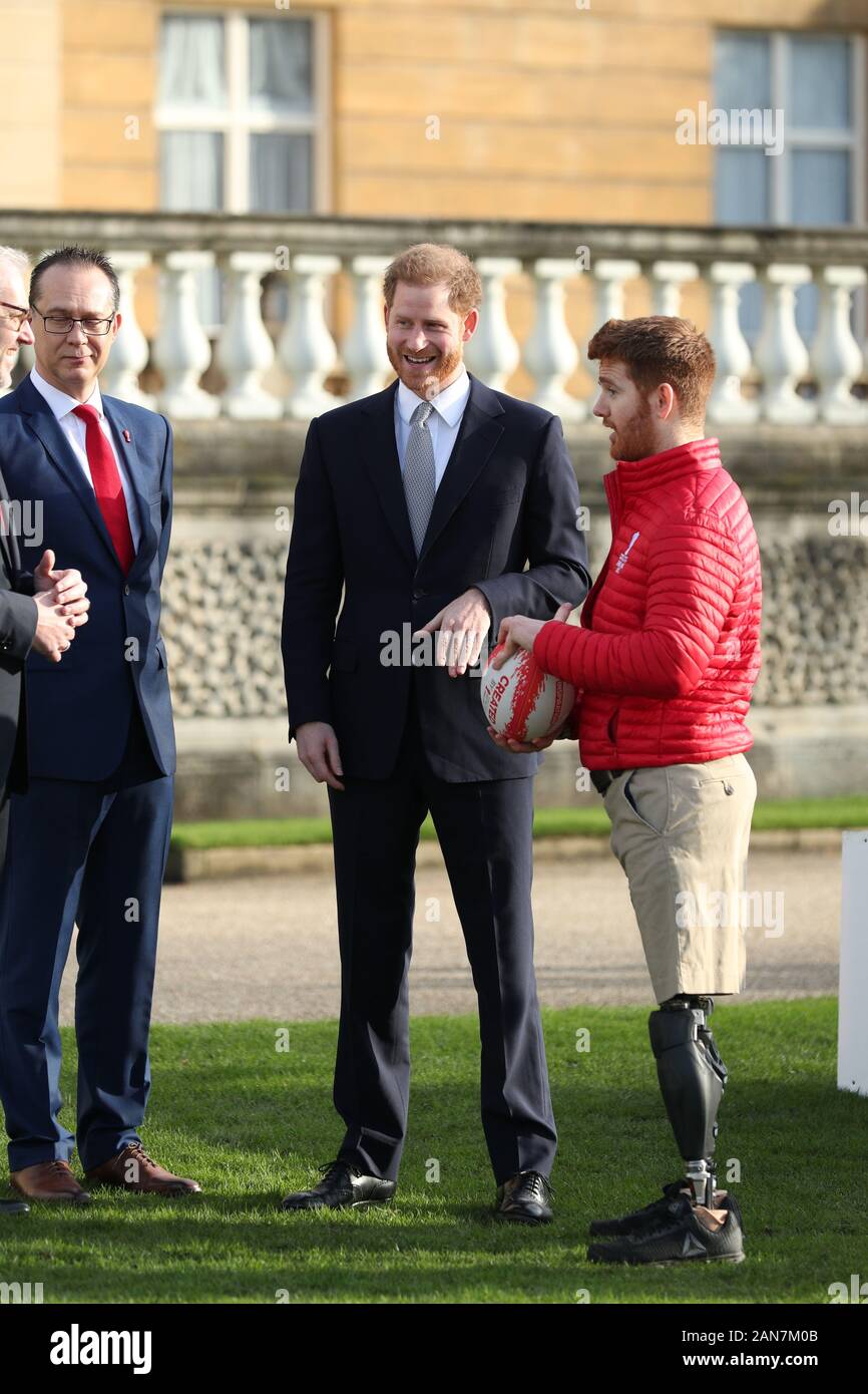 The Duke of Sussex with Jon Dutton (left), Chief Executive of the Rugby ...