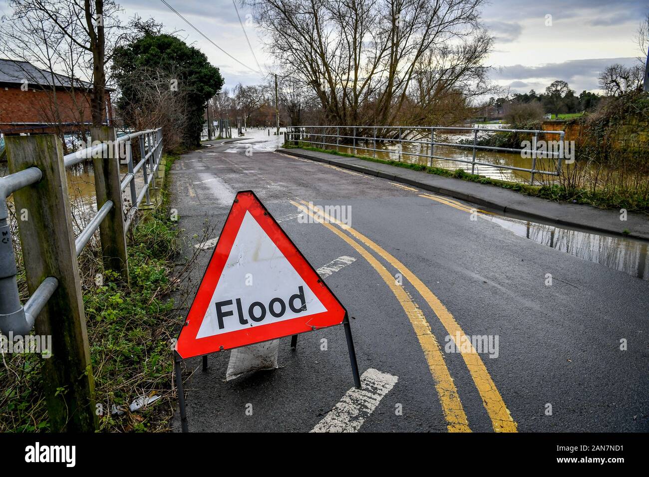 Flood warning road signs hi-res stock photography and images - Alamy