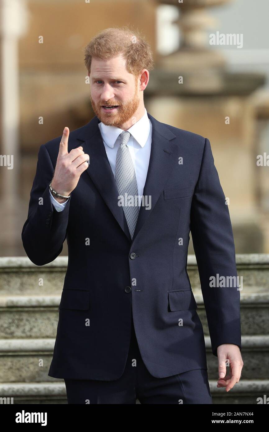 The Duke of Sussex watching children play Rugby in the Buckingham ...