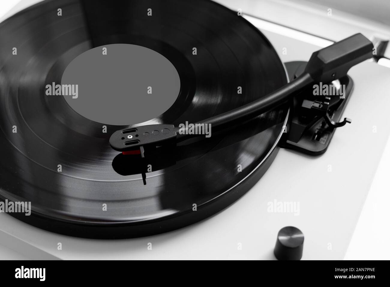 Vinyl turntable on a white background. Retro audio equipment for vinyl ...