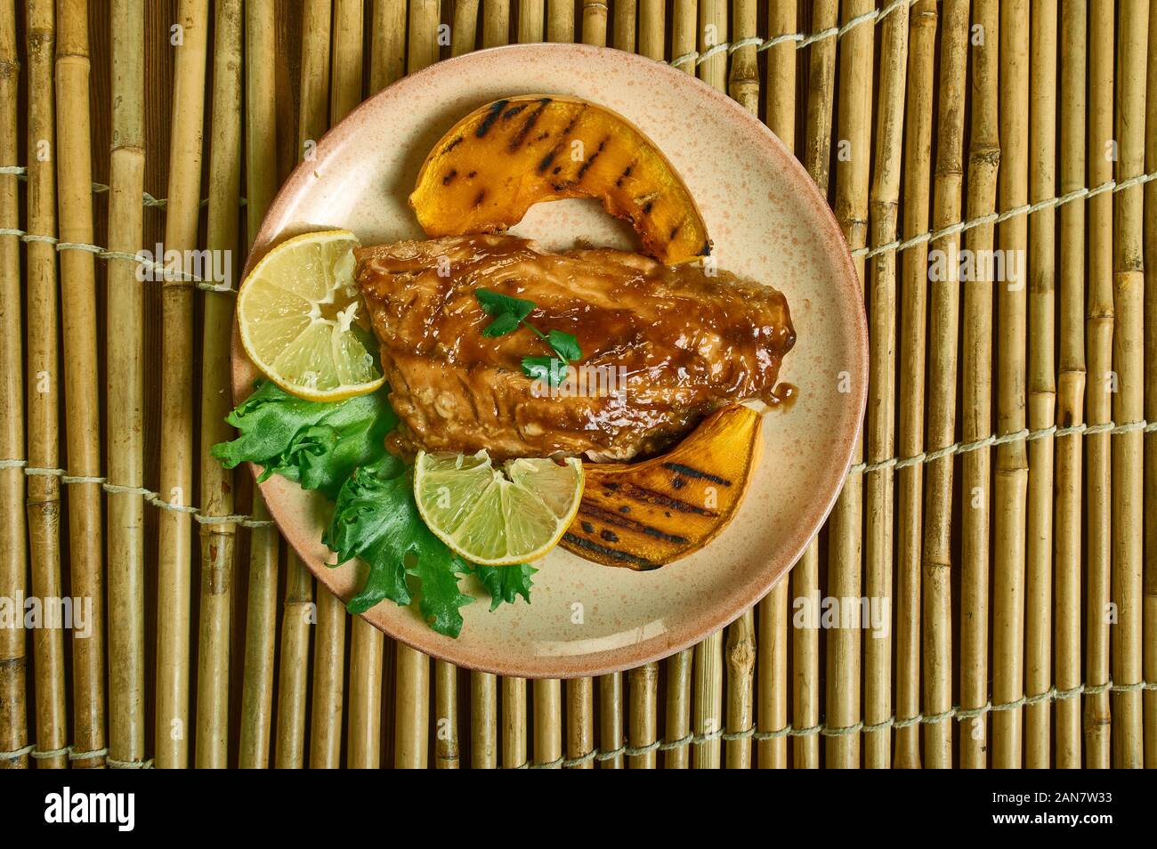 Whisky Salmon, salmon fillets are grilled hot and fast with a sweet ...