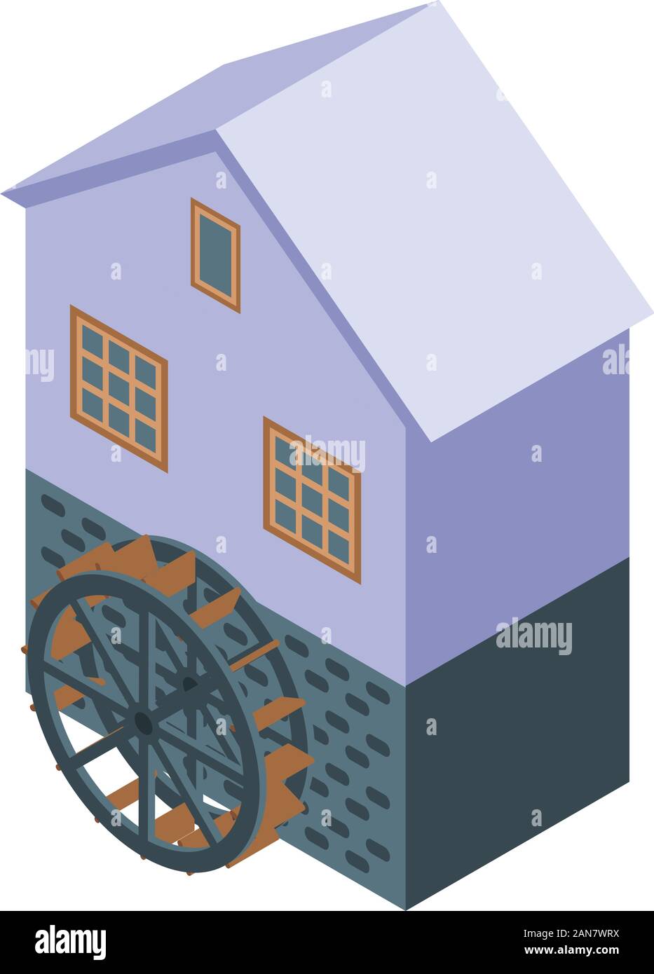Farm water mill icon, isometric style Stock Vector Image & Art - Alamy