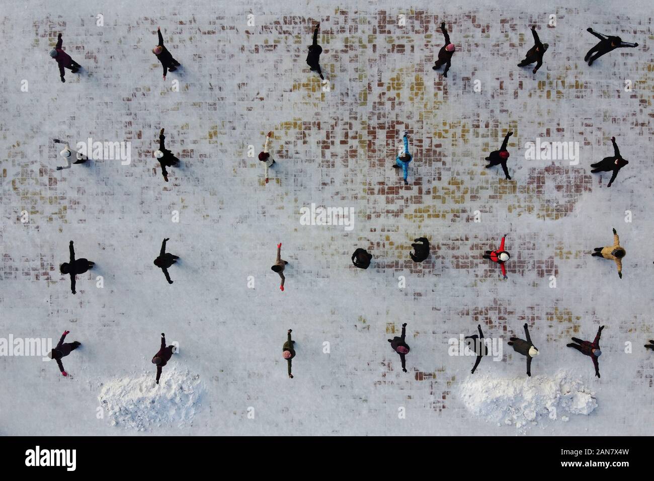 Harbin. 13th Jan, 2020. Aerial photo taken on Jan. 13, 2020 shows ...