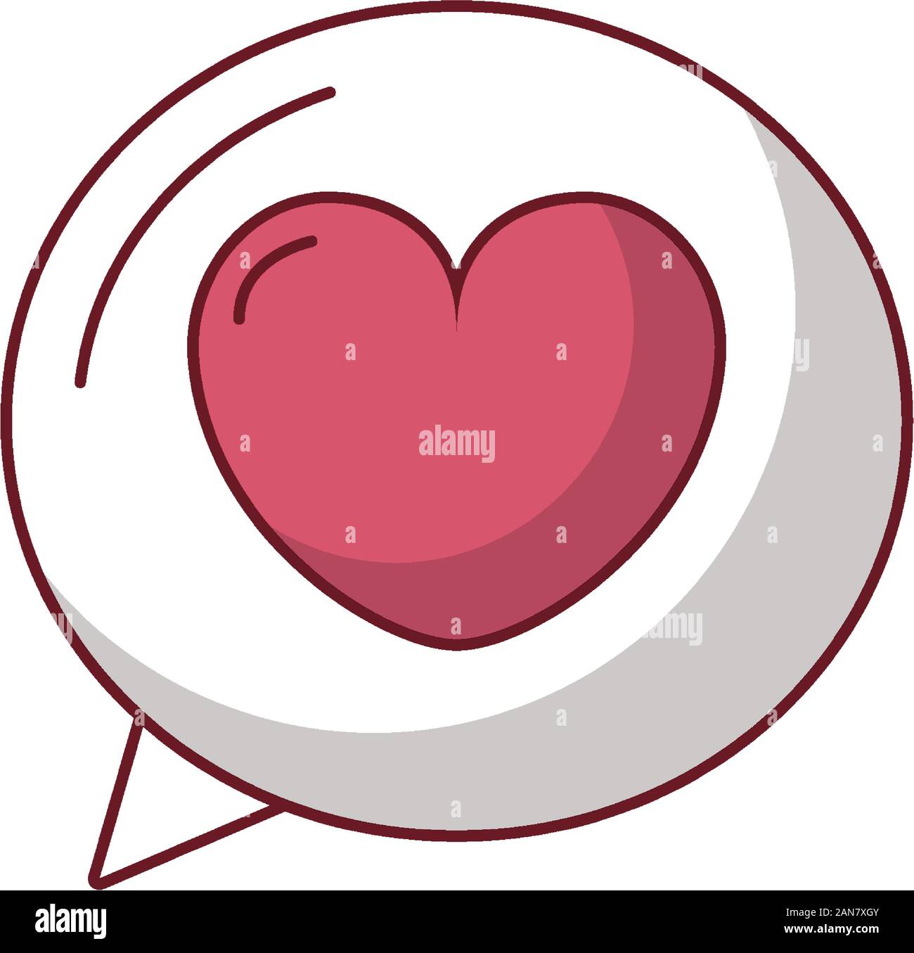 happy valentines day speech bubble with heart icon Stock Vector Image ...
