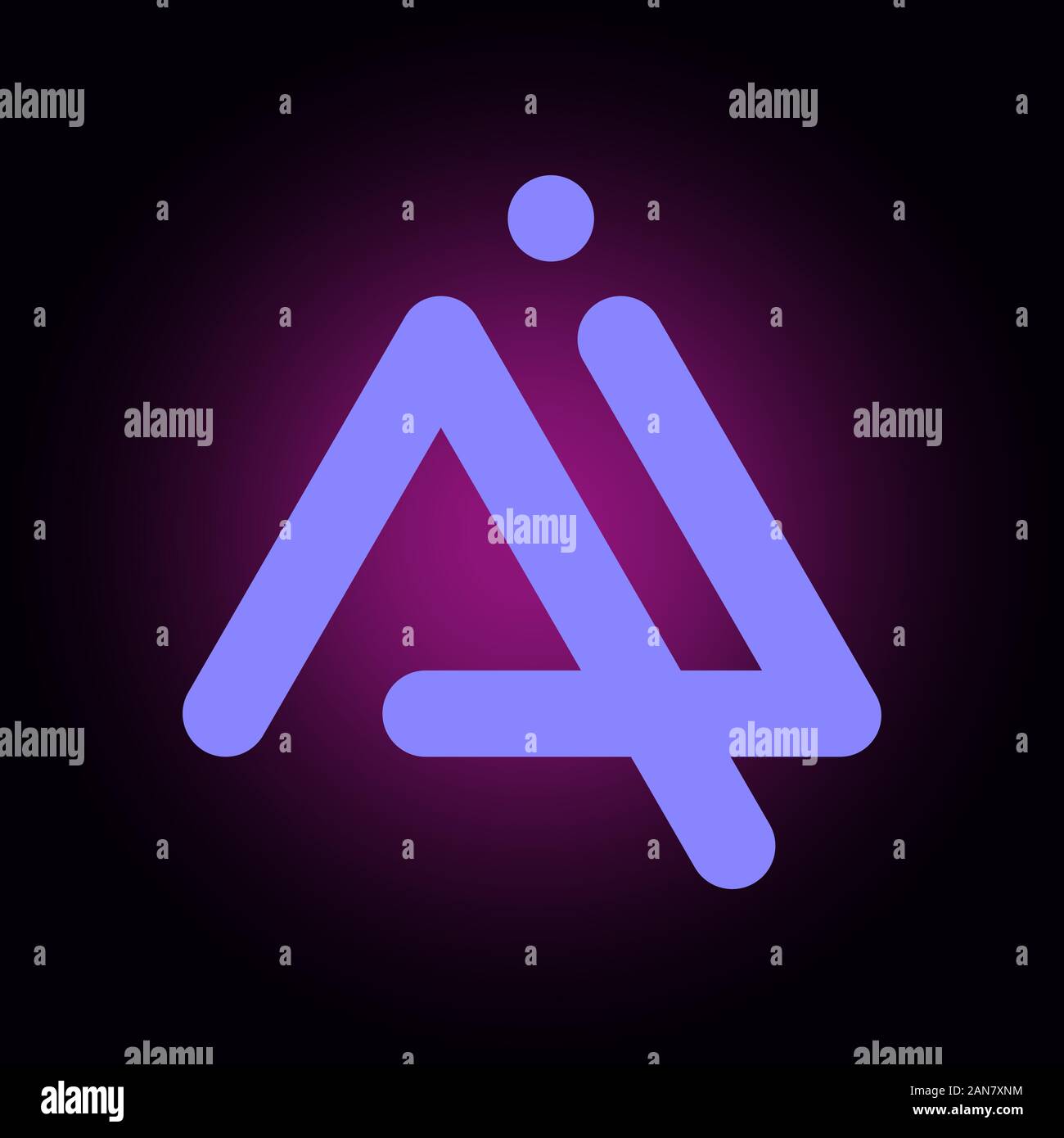 Letters AI, A I logo, multi colour letters icon vector template. Vector ...