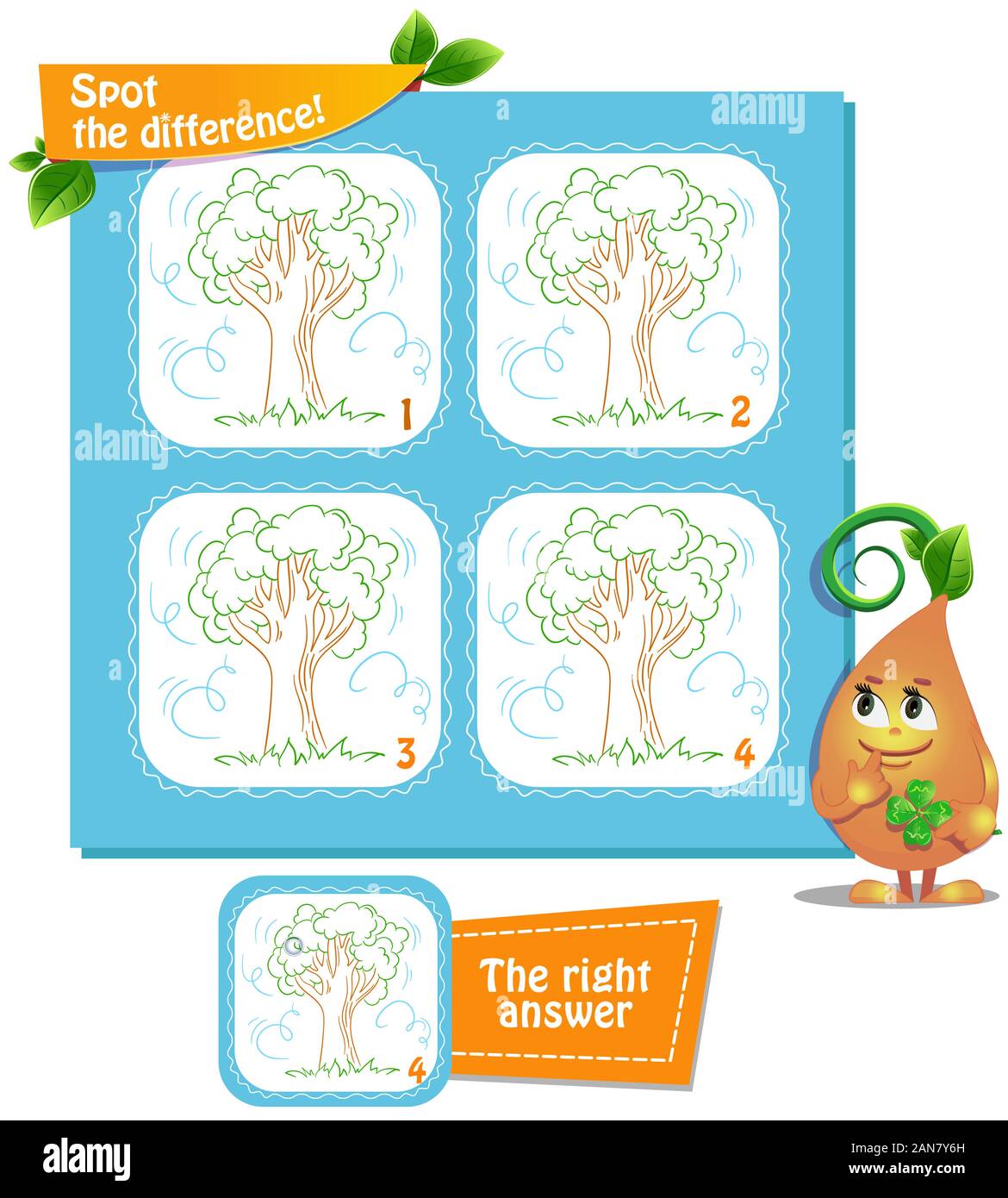visual game for children and adults.. Task game spot the difference ...